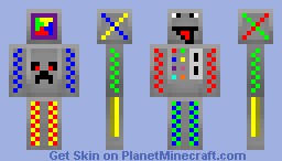 Checkerd Derpy Robot Minecraft Skin