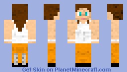 Chell from Portal 2 Minecraft Skin