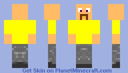 Yellow dressed Chinese Minecraft Skin
