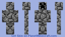 Cobblestone Creeper Minecraft Skin
