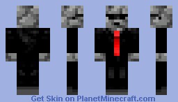 Cobblestone Man Business Style Minecraft Skin