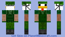 Commando Chicken Minecraft Skin