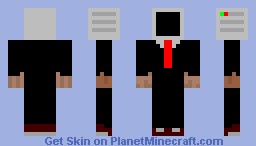 Computer Head TieGuy Minecraft Skin