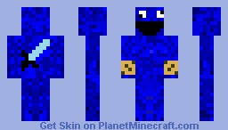 cookie monster w sword Minecraft Skin
