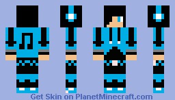 Techno teen blue Minecraft Skin