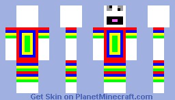 Crazy Rainbow Guy Minecraft Skin