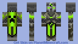Knight With Creeper's Armor Minecraft Skin