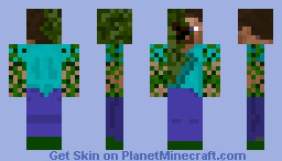 Creeper and Steve Minecraft Skin