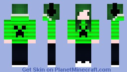 Creeper Hoodie Minecraft Skin