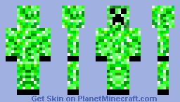 Creeper (with black gloves) Minecraft Skin