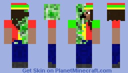 Rasta-Creeper Minecraft Skin