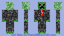 Creeper in Bedrock Suit Minecraft Skin