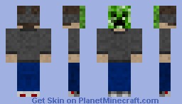 3D Creeper Mask Minecraft Skin
