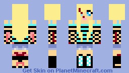 Burned and Bleeding Blonde Girl Minecraft Skin