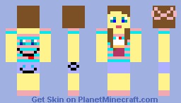 Cute Smiley Face Cupcake Girl Minecraft Skin