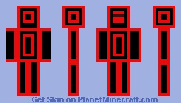 Blockman (Red) Minecraft Skin