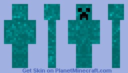 Cyan Creeper Minecraft Skin