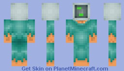 Cyberpunk Computer head (3D computer) Minecraft Skin