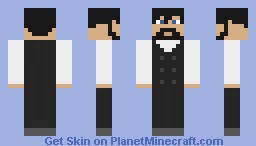 Waiter with beard. Minecraft Skin