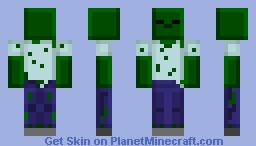 Dave The Blocky Zombie Minecraft Skin