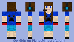 Gamer/DJ Girl Minecraft Skin
