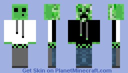 Double skin slime & creeper (better in 3D) Minecraft Skin