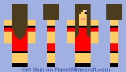 Girl In Red Dress Minecraft Skin