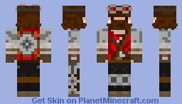 Bearded Dwarf Engineer (RED) Minecraft Skin