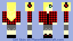 Girl wearing plaid Minecraft Skin