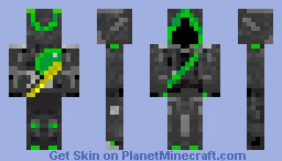 Emerald AxeMan Minecraft Skin
