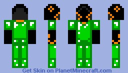 Emerald volcano warrior Minecraft Skin