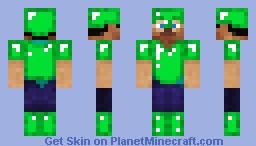 Default Skin - Emerald Armor Minecraft Skin