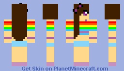 Rainbow Girl Minecraft Skin