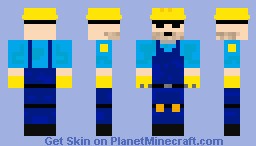TF2 Blu Engi Minecraft Skin
