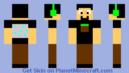 Gamer with headset Minecraft Skin