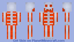 Flame skeleton (better in 3D) Minecraft Skin