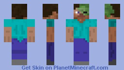 Fake Steve ( better in 3D ) Minecraft Skin