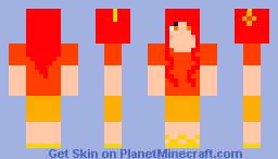 Fiery Girl Minecraft Skin