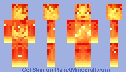 Fire Being Minecraft Skin
