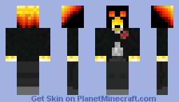 Fire Creeper In Suit Minecraft Skin