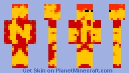 Fire Guy Minecraft Skin