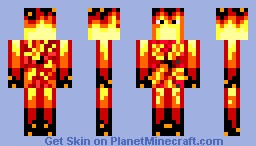 Fire Man Minecraft Skin