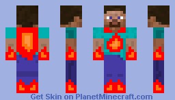 Fired up Steve Minecraft Skin