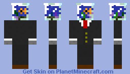 Fish Bowl with Suit Minecraft Skin