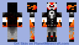 Flaming Skeleton (More Detail in Preview) Minecraft Skin