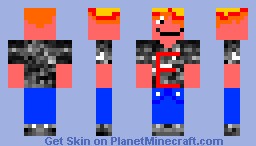 Flame head Minecraft Skin