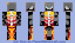 Flame-Skeleton worrior Minecraft Skin