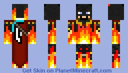 Flaming warrior Minecraft Skin