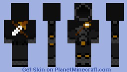 Hooded w/White Sword Minecraft Skin