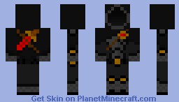 Hooded w/Red Sword Minecraft Skin